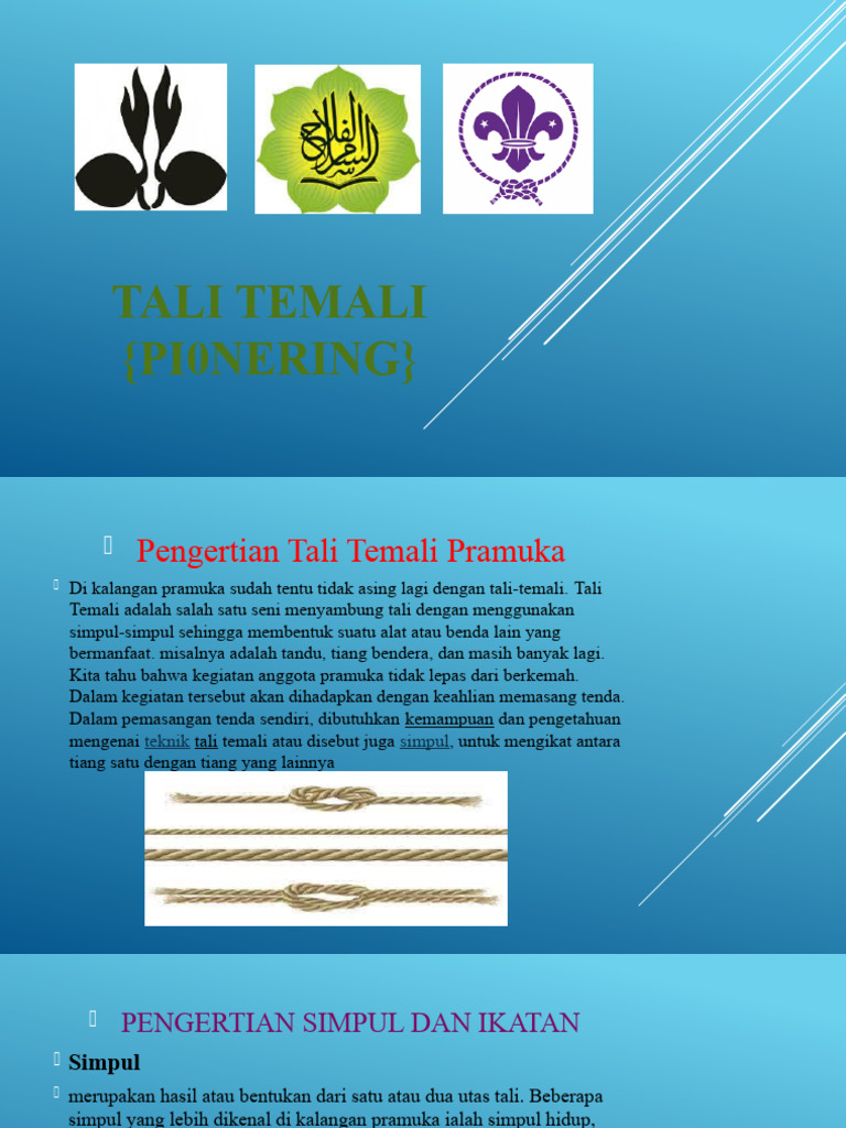 Pengertian dan Teknik Tali Temali Pramuka | PDF