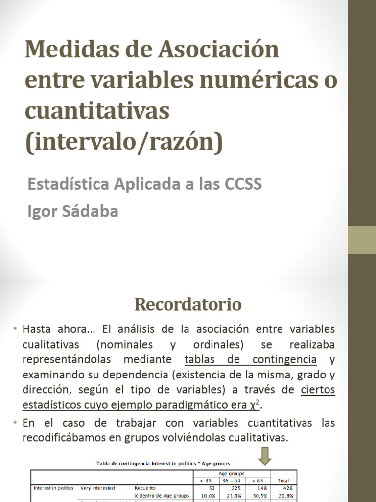 Correlación en Variables Cuantitativas | PDF | Estadísticas | Coeficiente de determinación