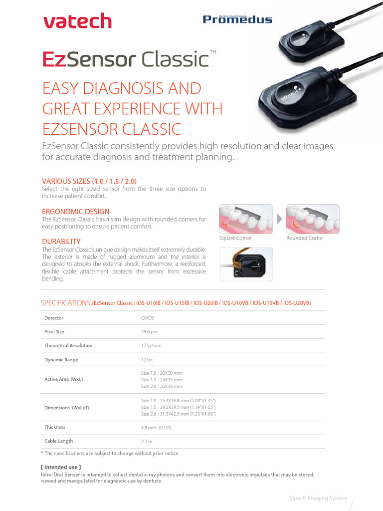 Vatech EzSensor Classic - Folder | PDF