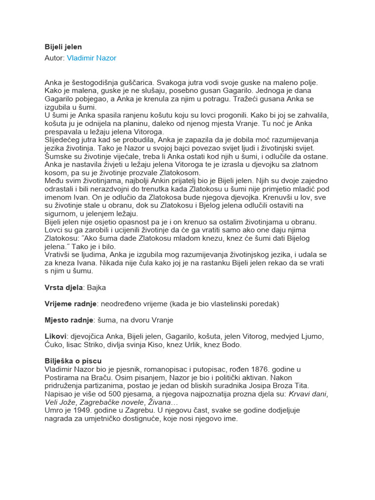 Bijeli Jelen | PDF