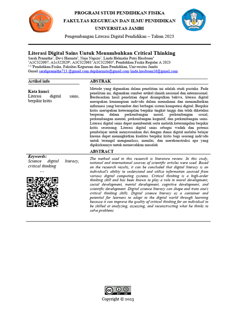 UAS Artikel Literasi K.1 | PDF | Seni