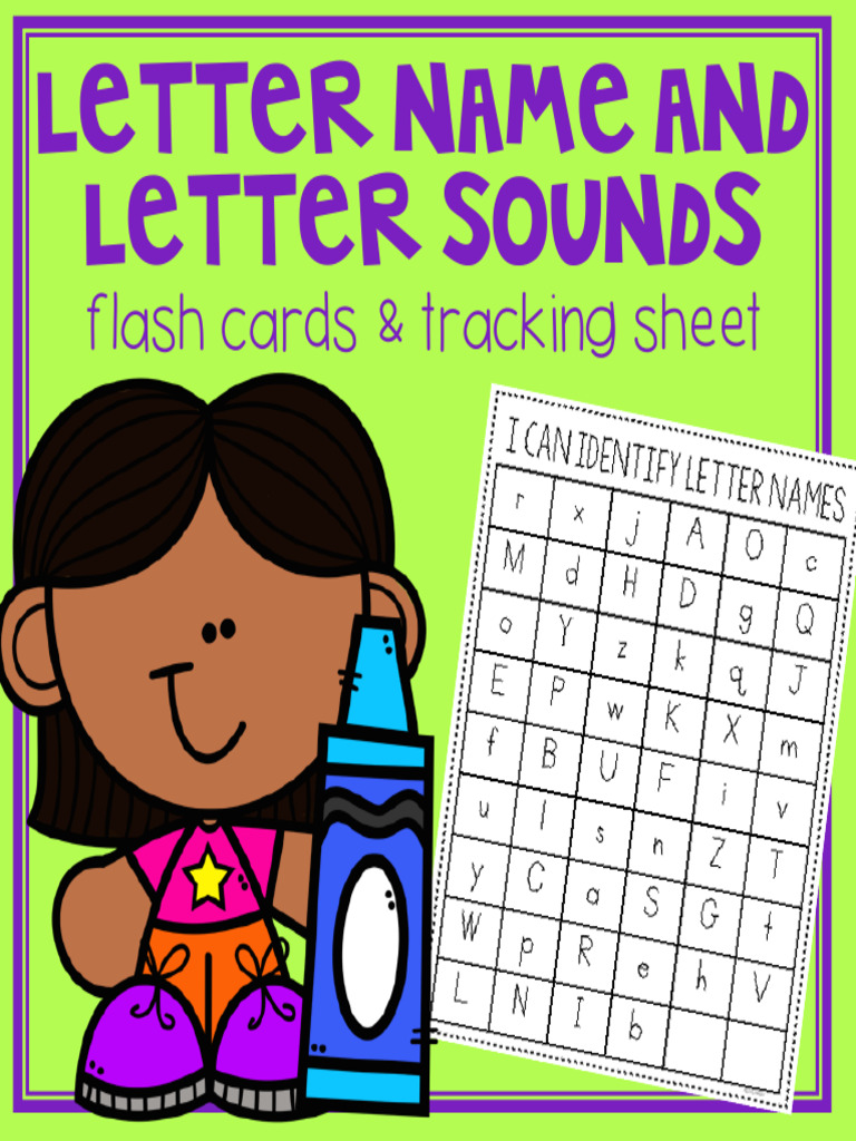 Letter Name and Letter Sounds: Flash Cards & Tracking Sheet | PDF