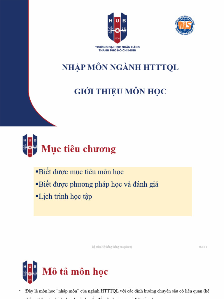 HUB-Nhap Mon Nganh HTTTQL - 00 | PDF