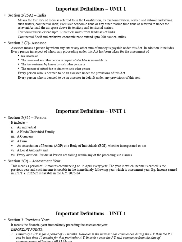 Unit 1 - Basic Concepts | PDF | Taxes | Income Unit 1 - Basic Concepts | PDF | Taxes | Income