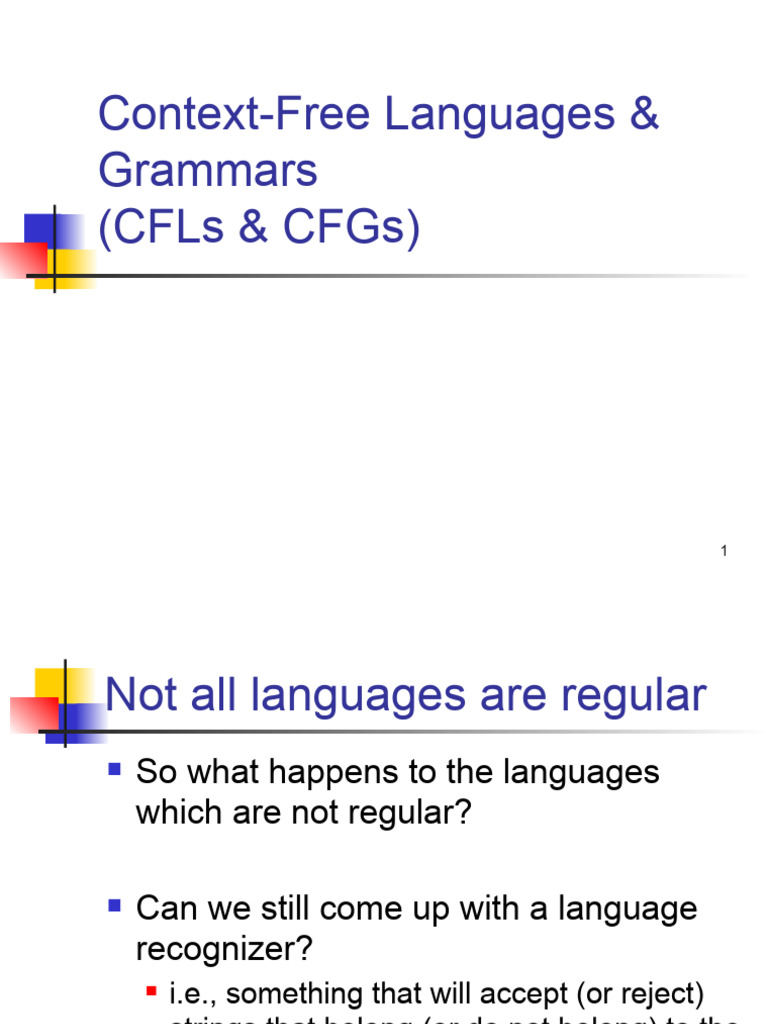 Context Free Grammars | PDF | Syntax | Computer Science