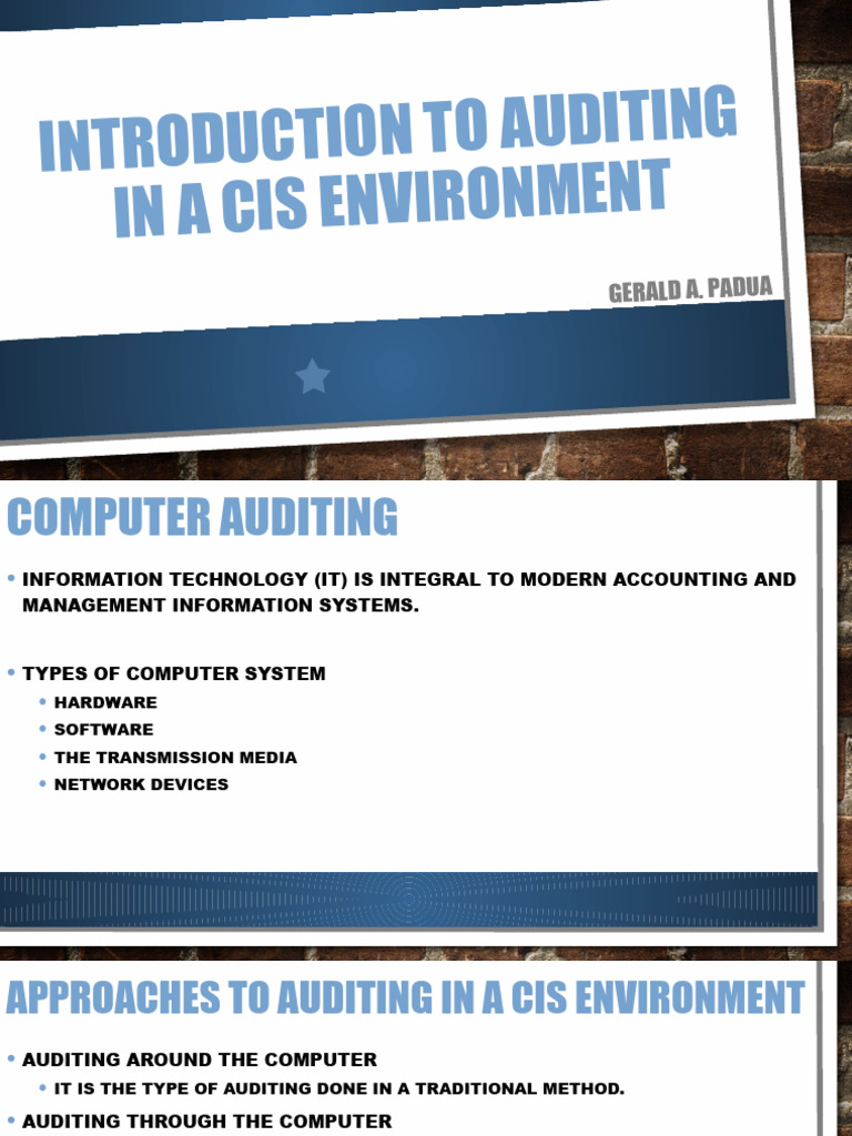 Introduction To Auditing in A Cis Environment | Download Free PDF | Information Technology ...