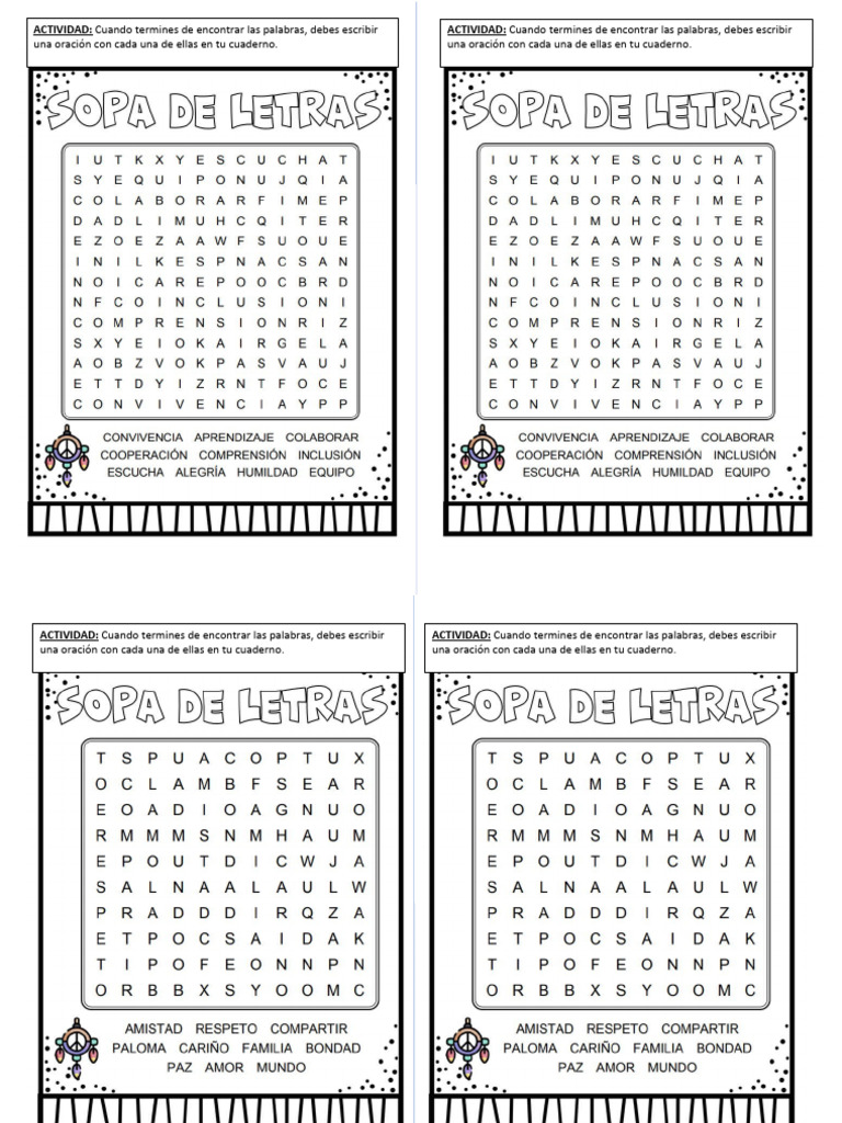 Sopas de Letras | PDF