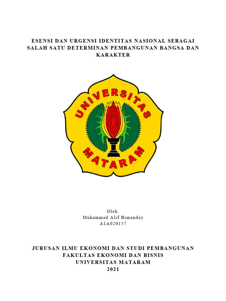 Esensi Dan Urgensi Identitas Nasional Sebagai Salah Satu Determinan ... Esensi Dan Urgensi Identitas Nasional Sebagai Salah Satu Determinan ...