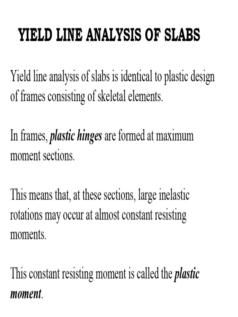 M.SC RC 14 Yield Line Analysis 1 | PDF | Strength Of Materials | Yield ...