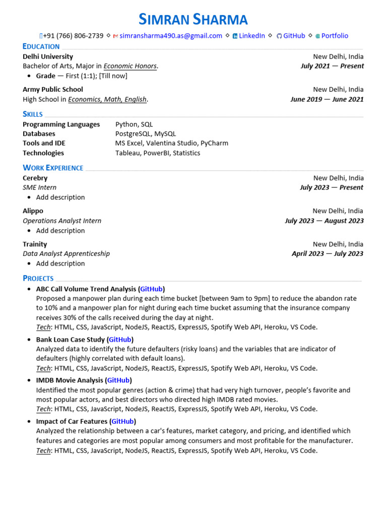 Simran Resume | PDF | Software Development | Software Engineering