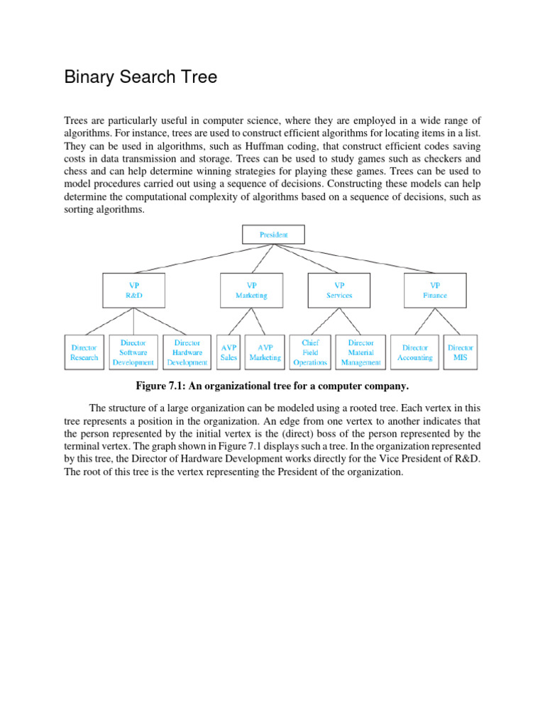Chapter 7 Binary Search Tree Pdf Vertex Graph Theory Computer Programming