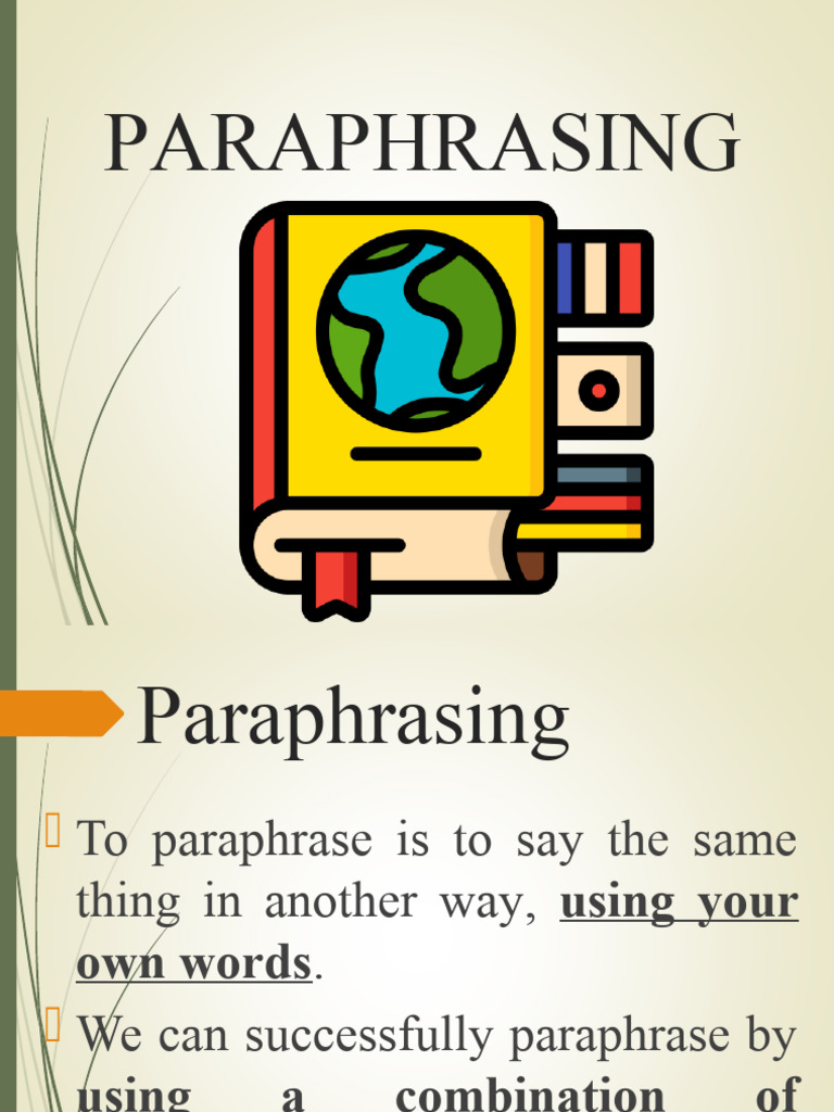 Paraphrasing Techniques Jess | PDF | Syntax | Grammar