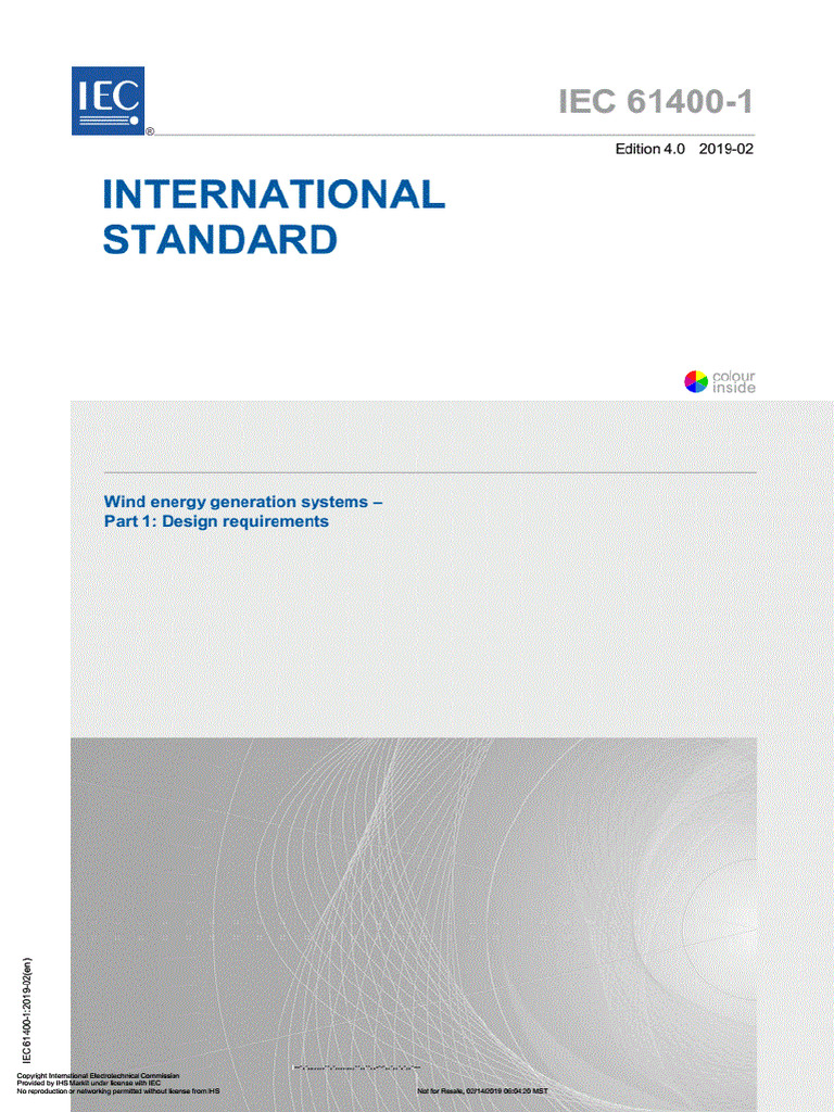 Iec 61400 1 2019 PDF Download | PDF
