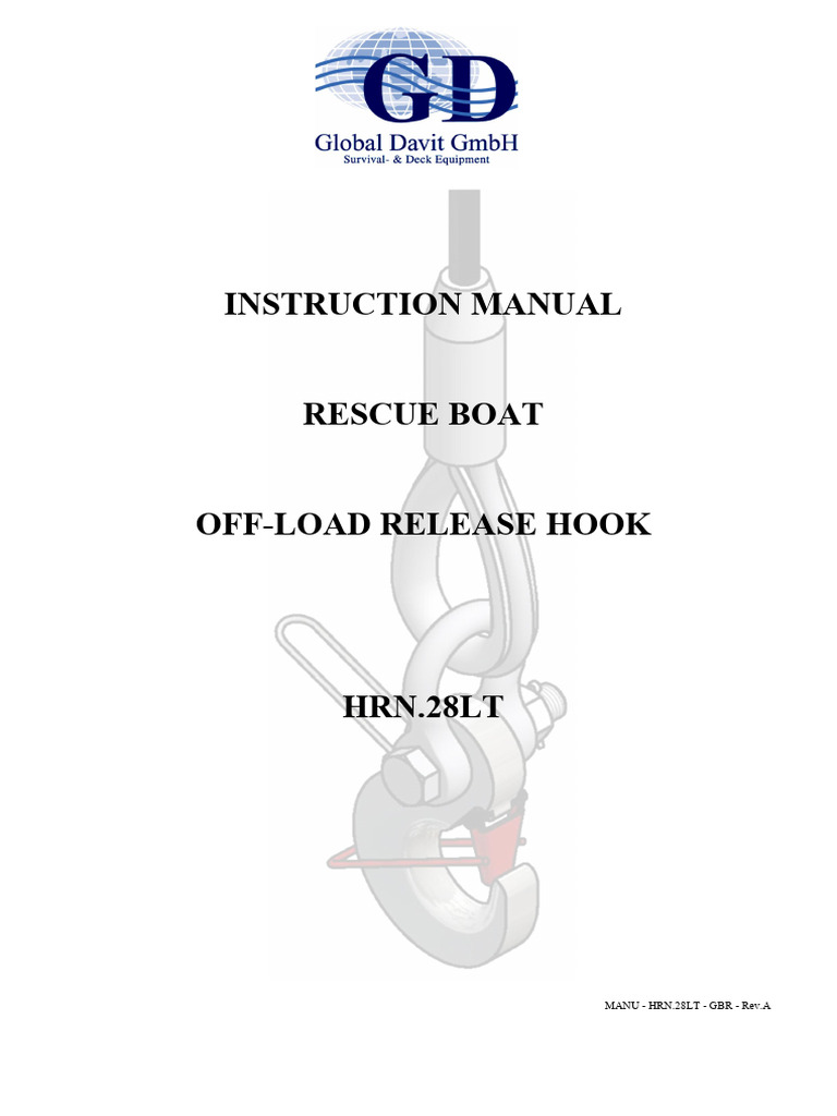 HRN.28LT Rescue Boat Hook Manual | PDF | Crane (Machine) | Manufactured ...