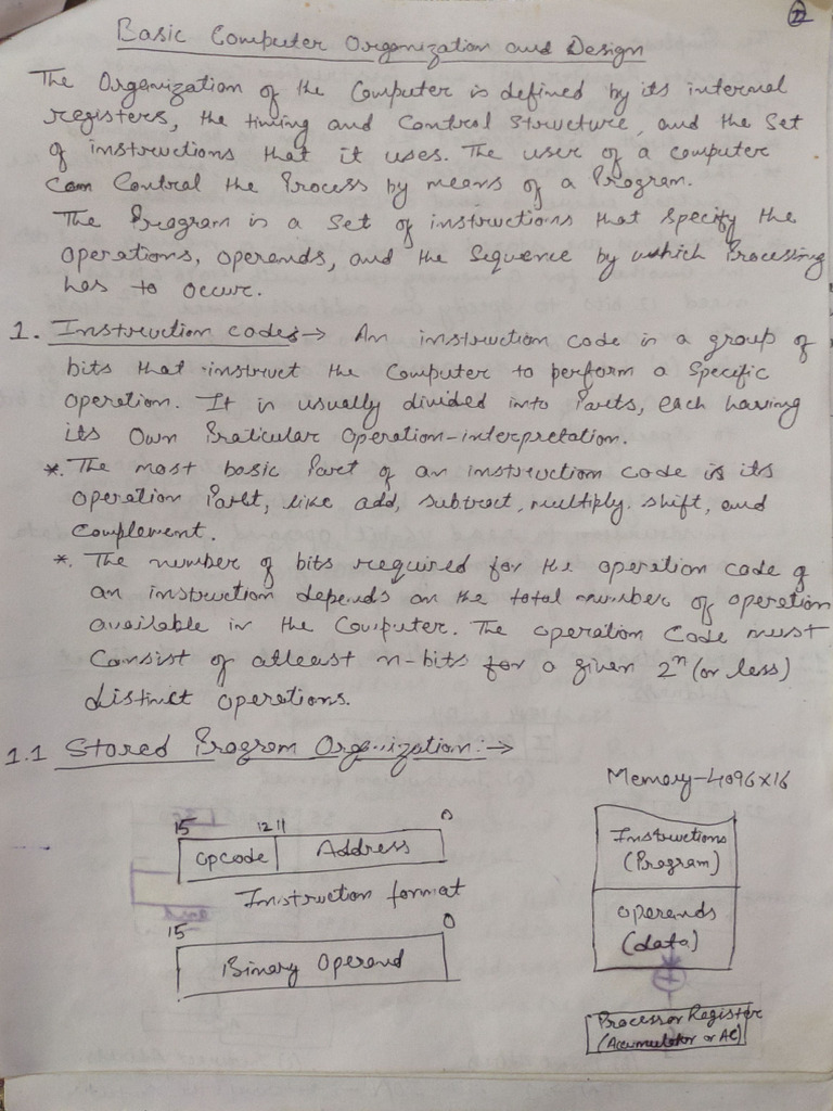 Unit 1 (B) Computer Organization | PDF | Computer Architecture | Computer Engineering