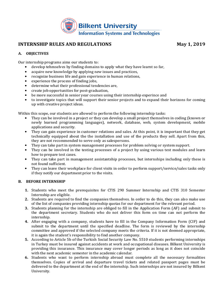 Internship Guidelines for Students | PDF | Internship | Job Hunting