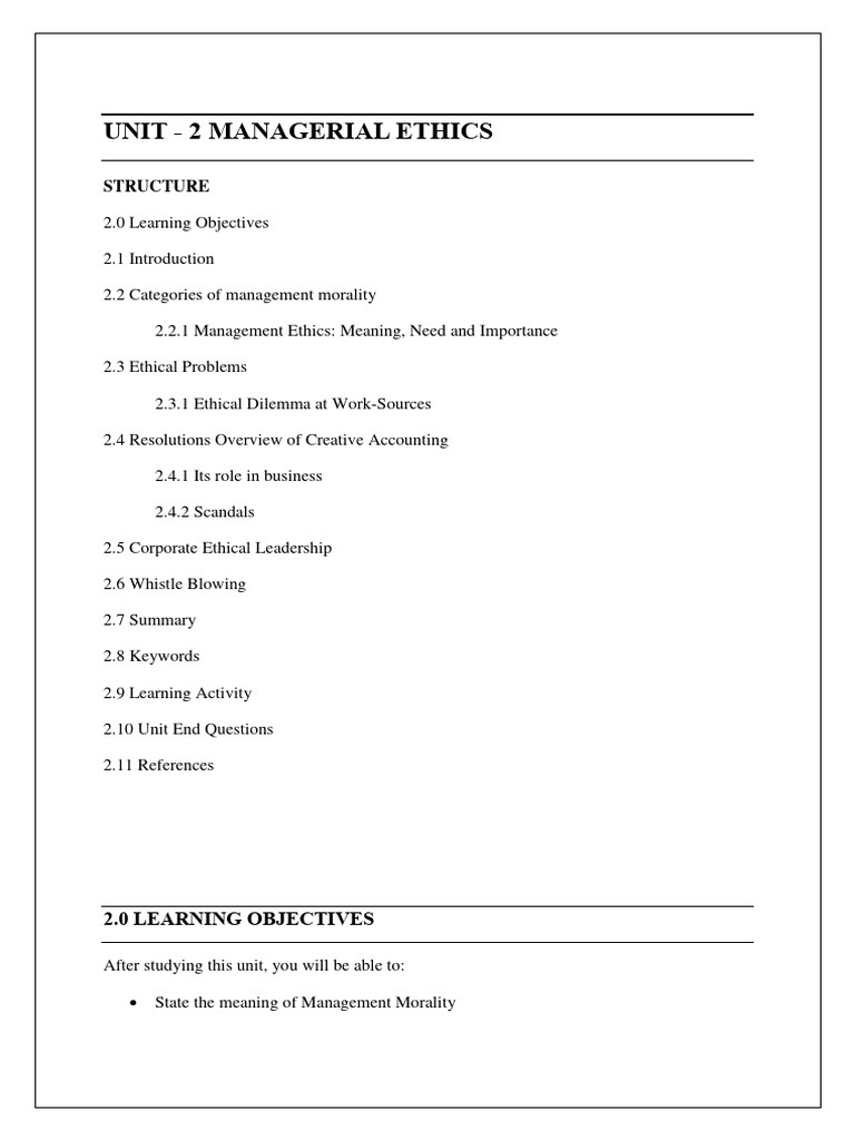 Managerial Ethics: Principles & Importance | PDF | Business Ethics ...