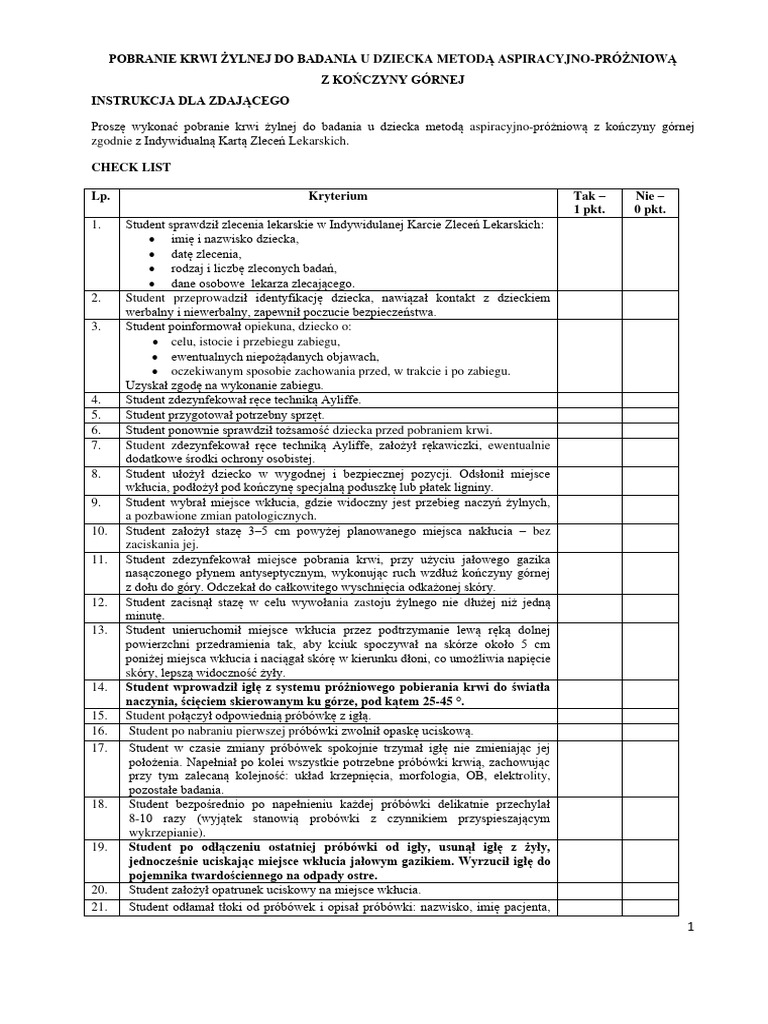 Pobieranie Krwi | PDF