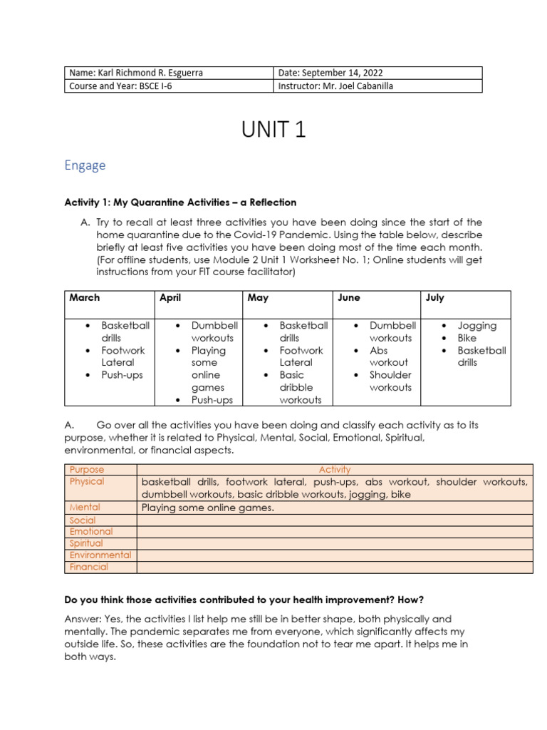 Esguerra Module 2 Fit | PDF | Physical Fitness | Physical Exercise