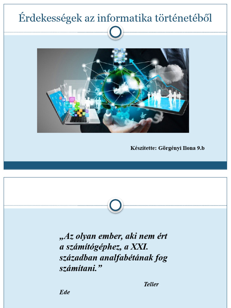 Érdekességek Az Informatika Történetéből | PDF