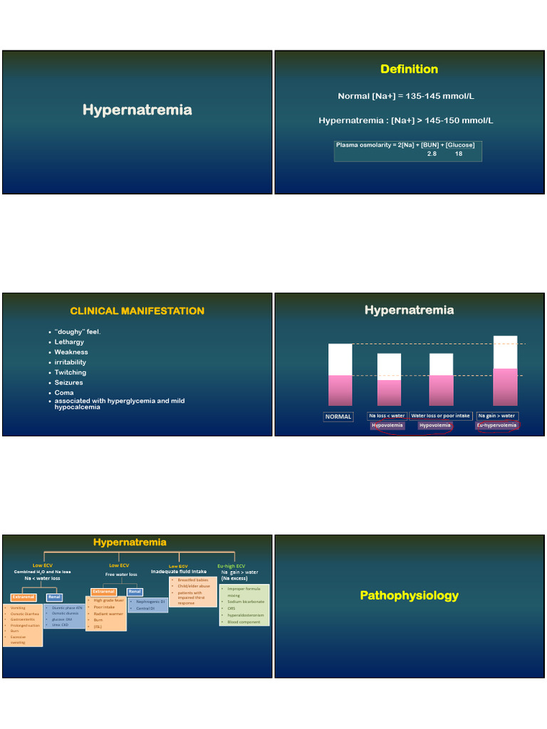 Ped501 Hypernatremia New | PDF | Dehydration | Clinical Medicine