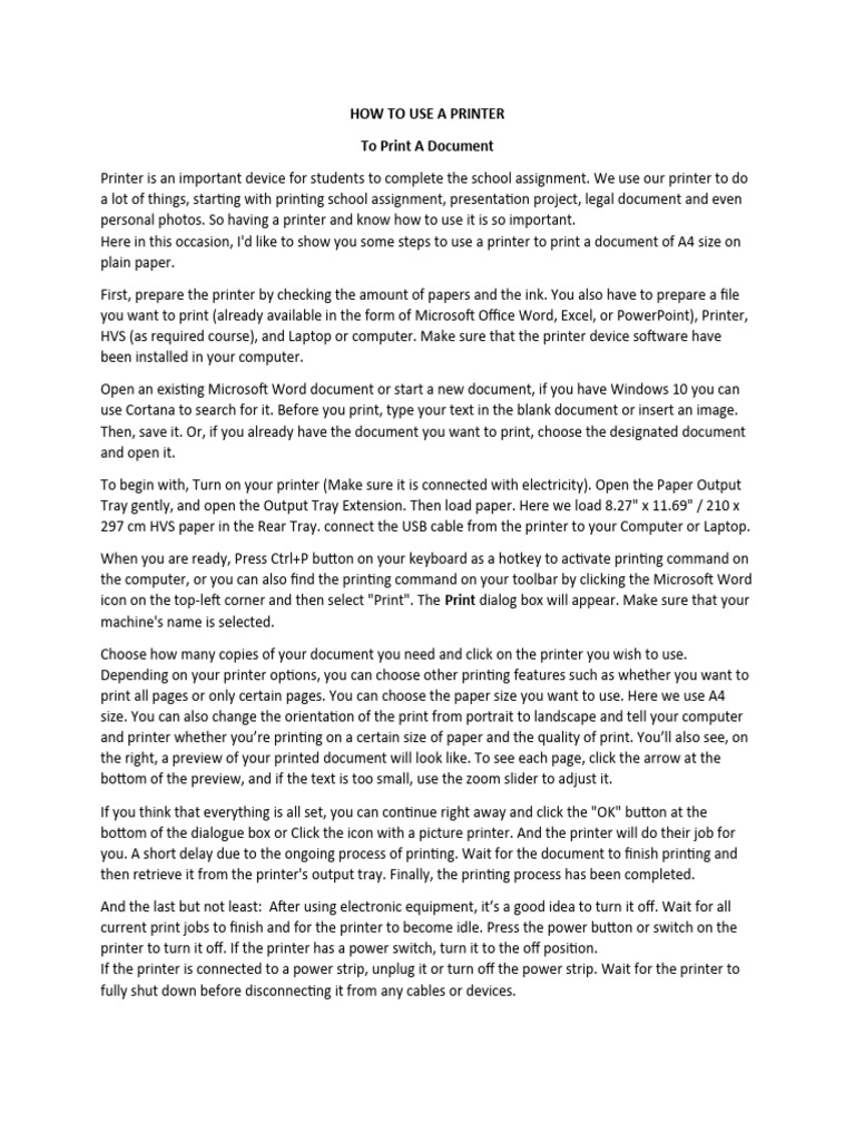 How To Use A Printer Pdf Printer Computing Microsoft Word 