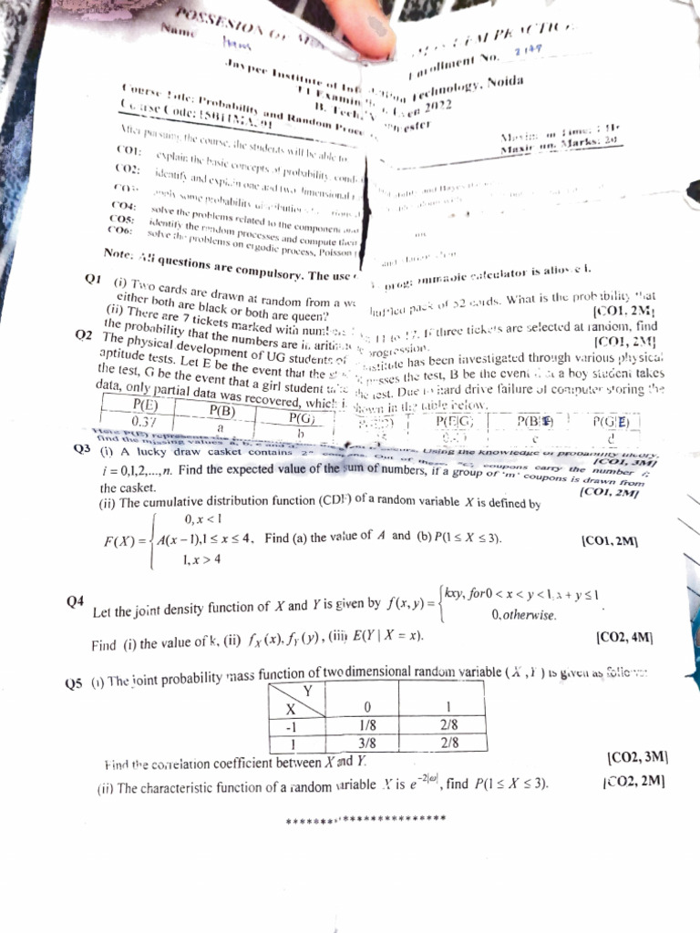 PYQ Sem 4 | PDF | Mathematical Analysis | Statistics