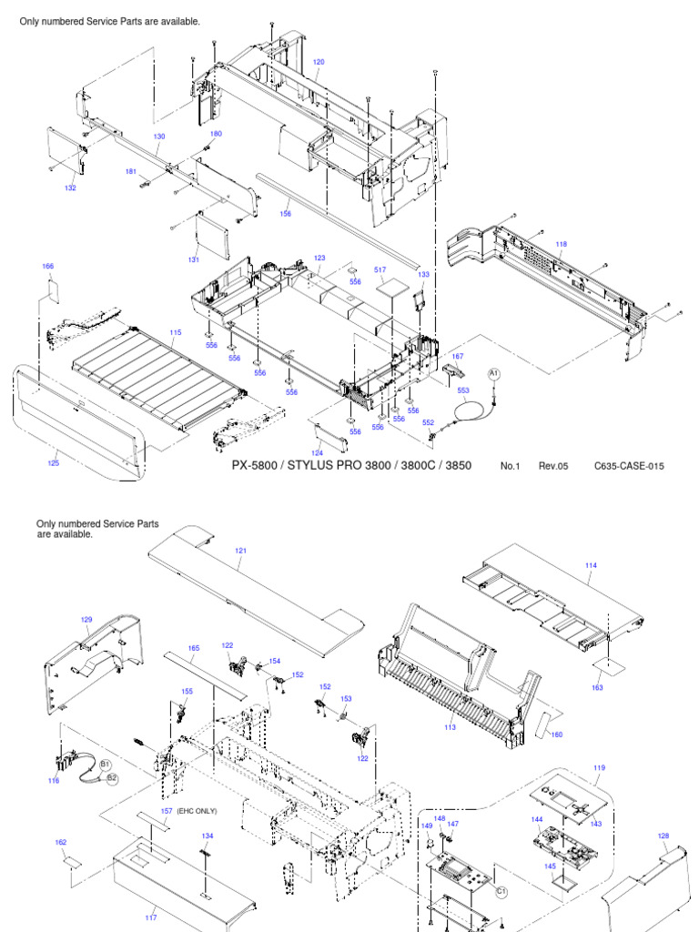 Stylus Pro 3800 3800C 3850 Parts List and Diagram | PDF | Mechanical ...