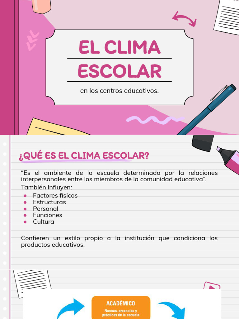 Clima Escolar y Convivencia Positiva | PDF | Salón de clases
