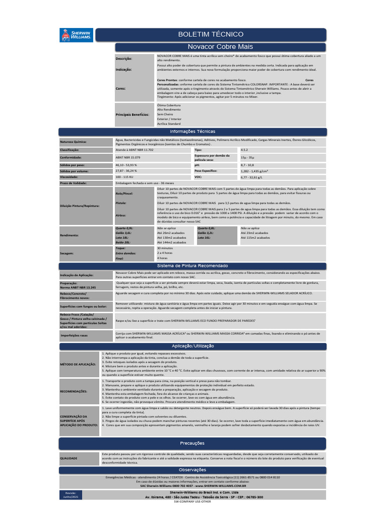 Novacor Cobre Mais | Download grátis PDF | Tinta | Ciências Físicas Novacor Cobre Mais | Download grátis PDF | Tinta | Ciências Físicas