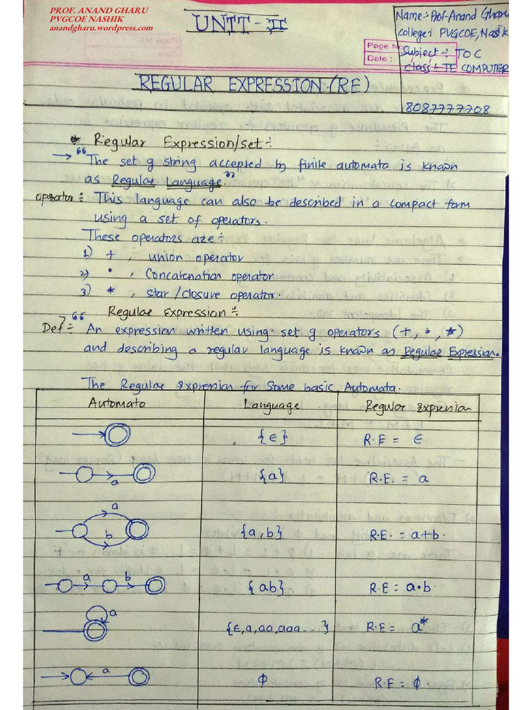 Toc Unit 2 Notes | PDF