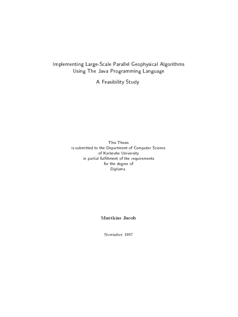 Implementing Large-Scale Parallel Geophysical Algorithms Using The Java Programming Language A ...