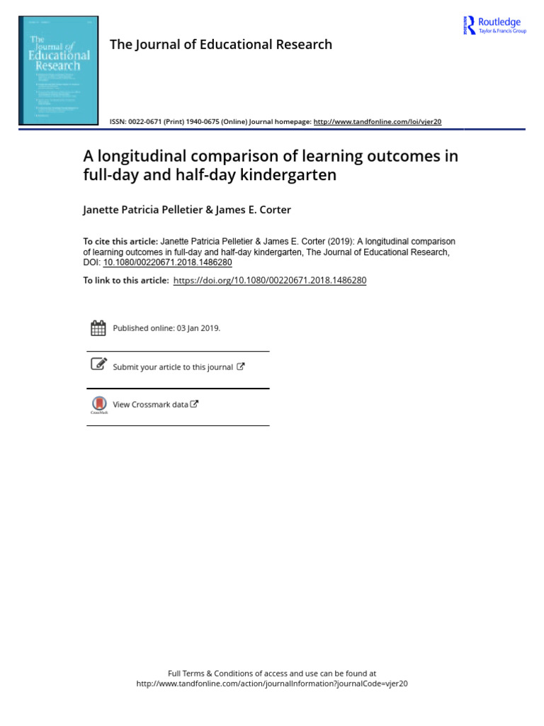 Comparison Learning Outcomes in Fullday and Haf Day | PDF | Early ...