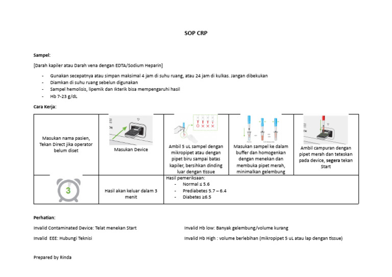 Quick SOP Hba1c | PDF