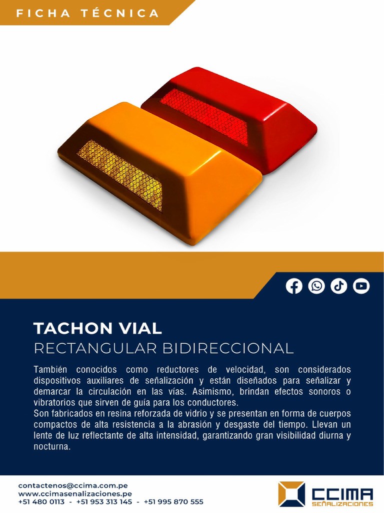 Ficha Técnica Tachon CCIMA 1 | PDF