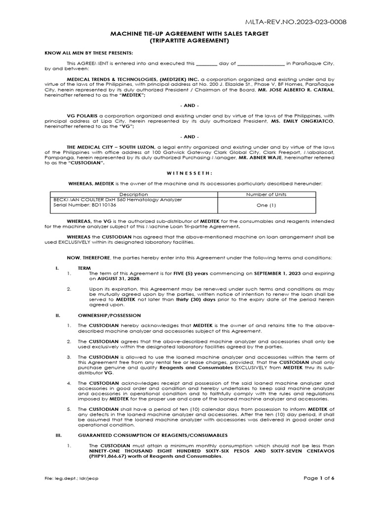 MLTA - Obsolescence - Project - Valenzuela City Emergency Hospital - Beckman Coulter AU480 | PDF ...