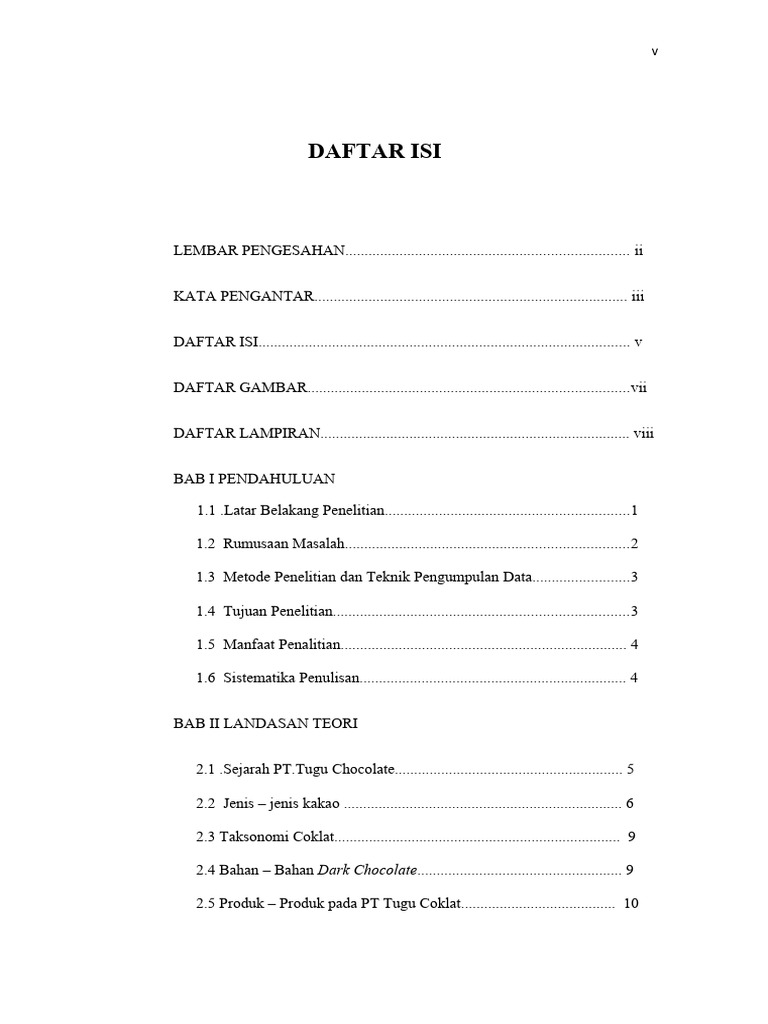 DAFTAR ISI Kti | PDF