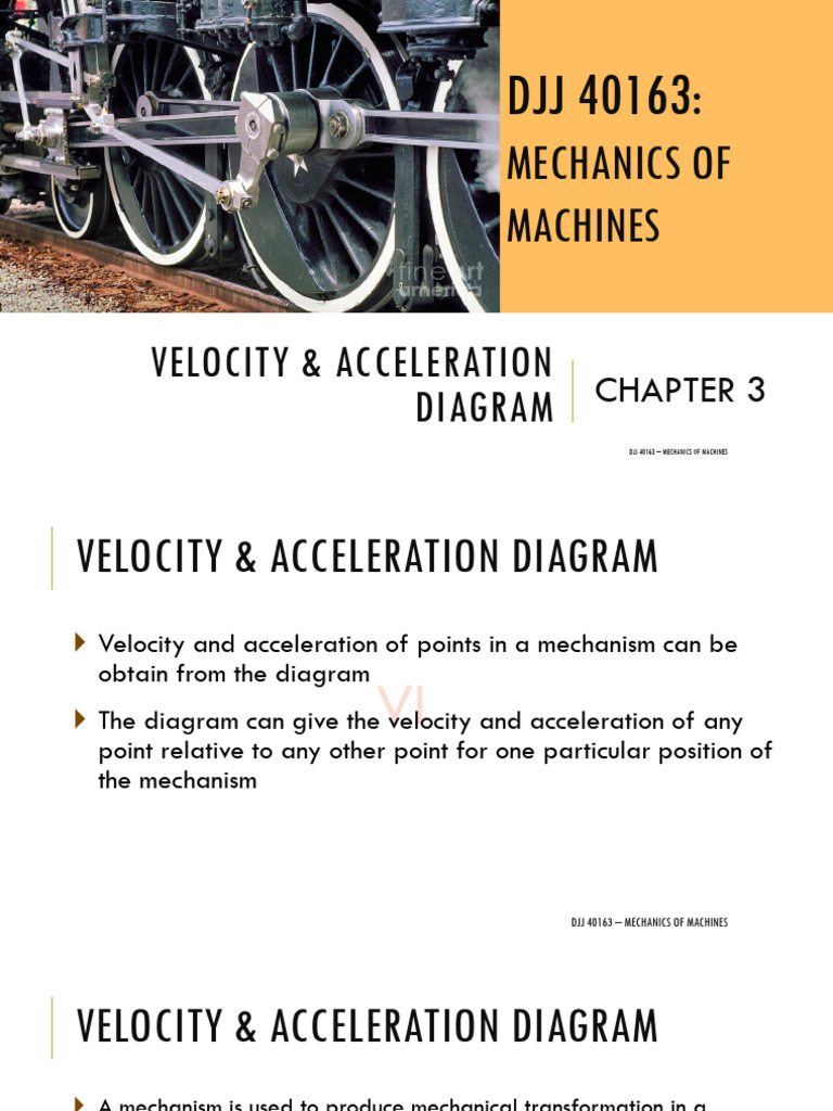 Velocity and Acceleration Diagrams | PDF | Acceleration | Velocity