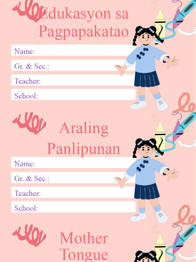 School Subject Assignment Template | PDF | Language Arts & Discipline ...