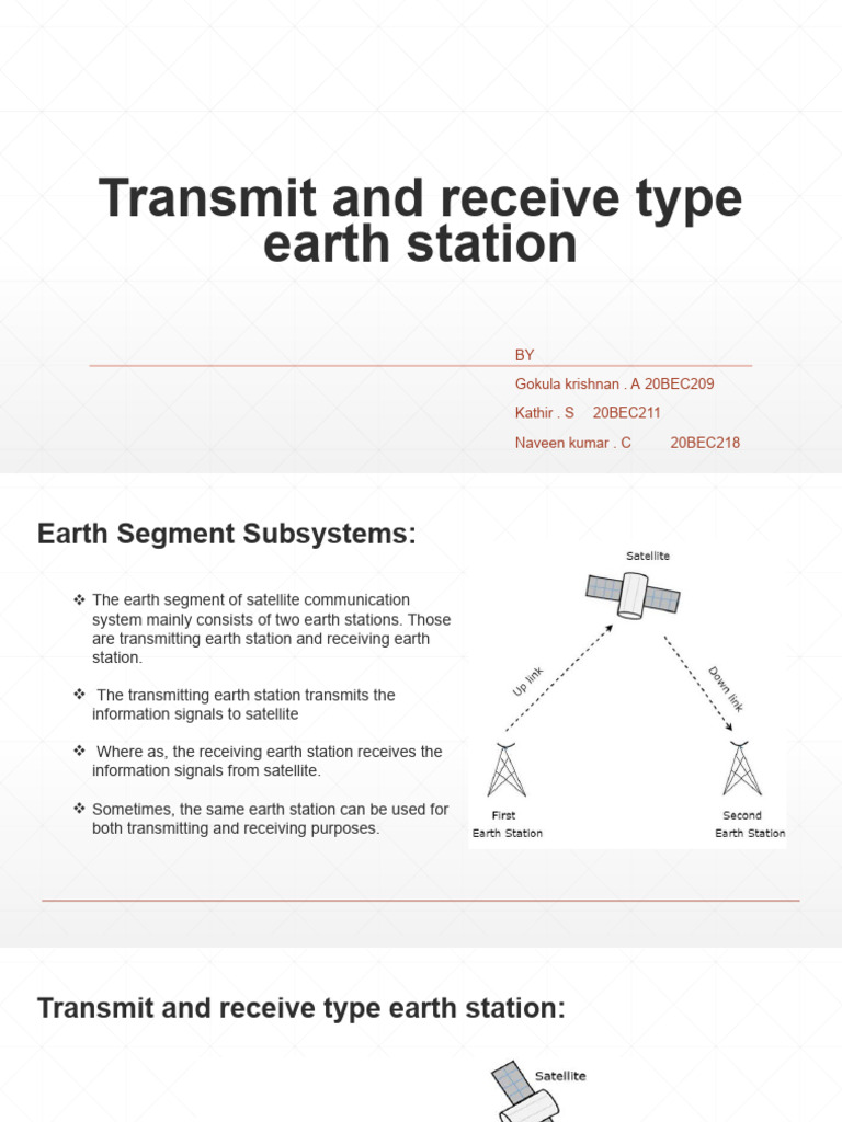 Earth Station Transmit/Receive Overview | PDF | Transmitter ...