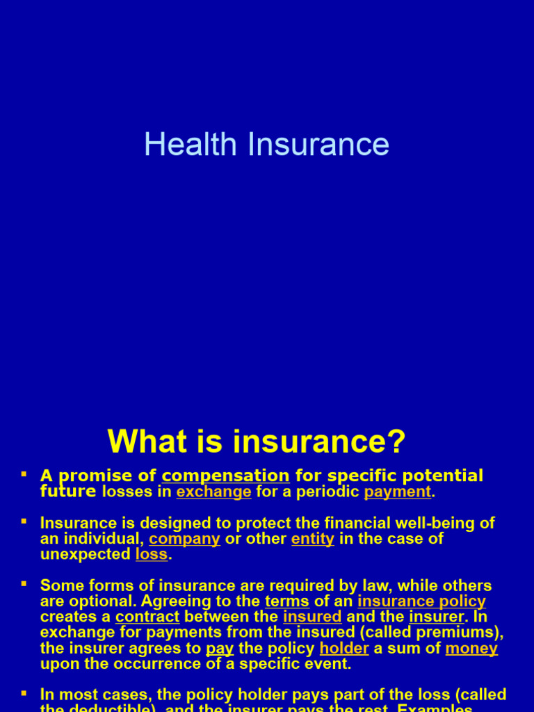 Health Insurance | PDF | Insurance | Deductible