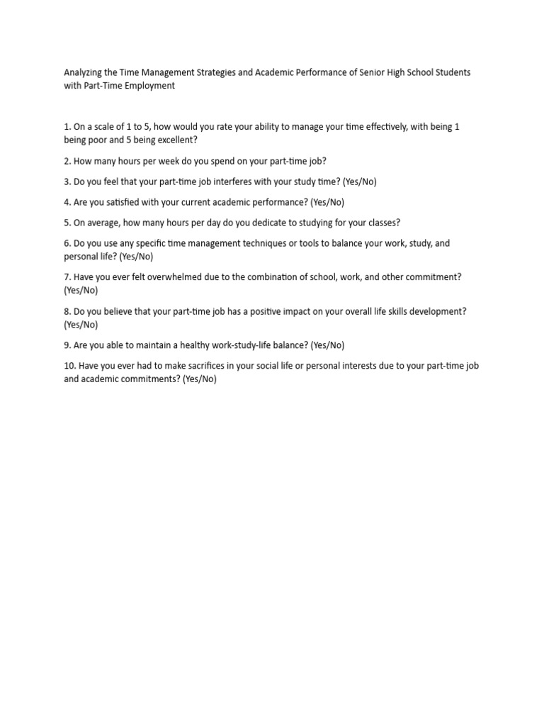 pr2 Questionnaire | PDF | Career & Growth | Self-Improvement