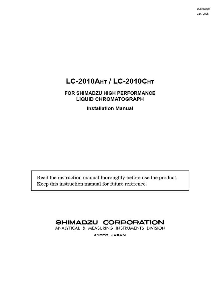 Lc-2010cht Instruction Manual | PDF | Electrostatics | Electricity