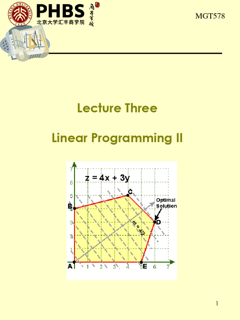 Lecture 03 | PDF | Mathematical Optimization | Linear Programming