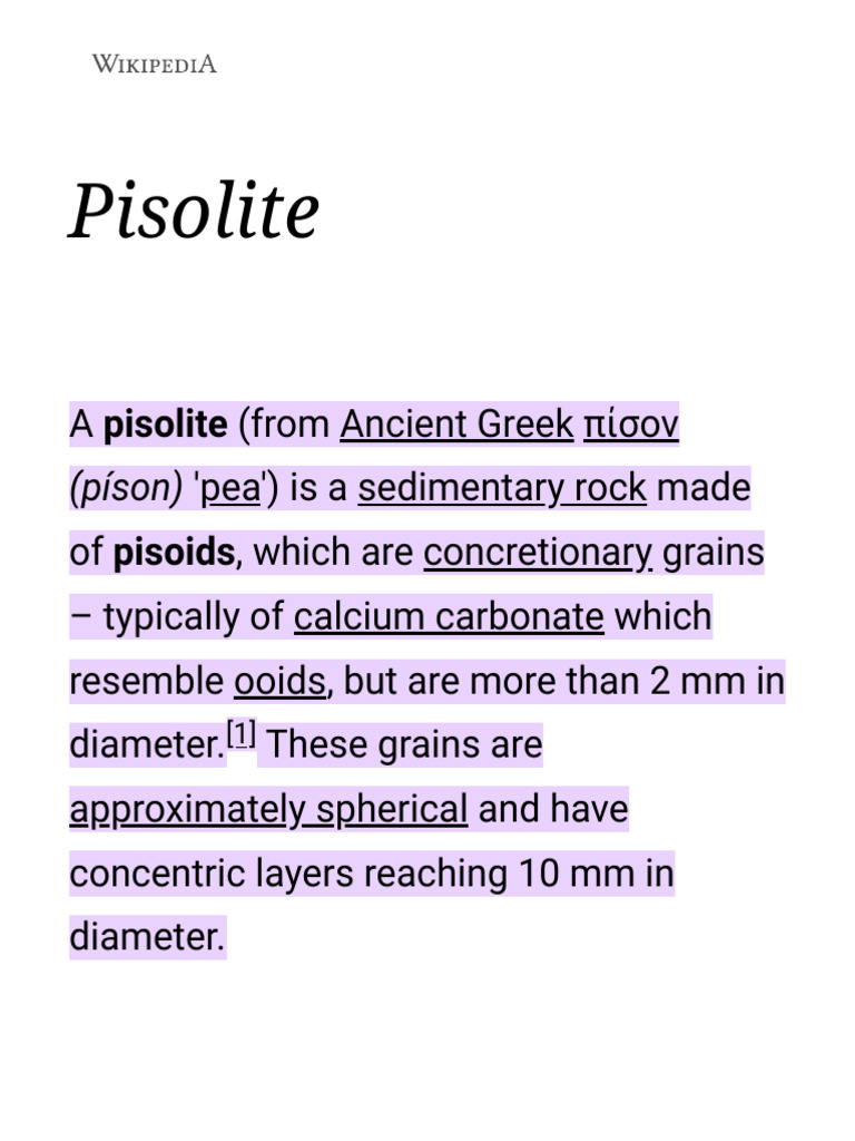 Pisolite - Wikipedia | PDF