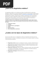 Tipos de Diagnostico | PDF | Diagnostico medico | Clínica