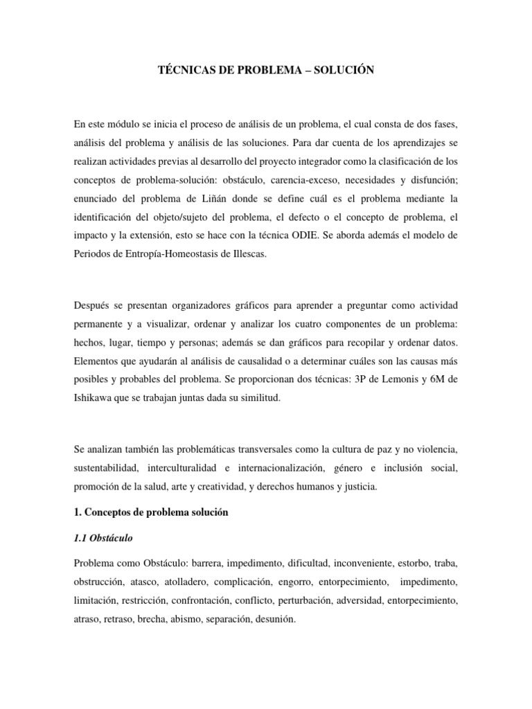 Técnicas de Problema - Solución | PDF | Comunicación | Información