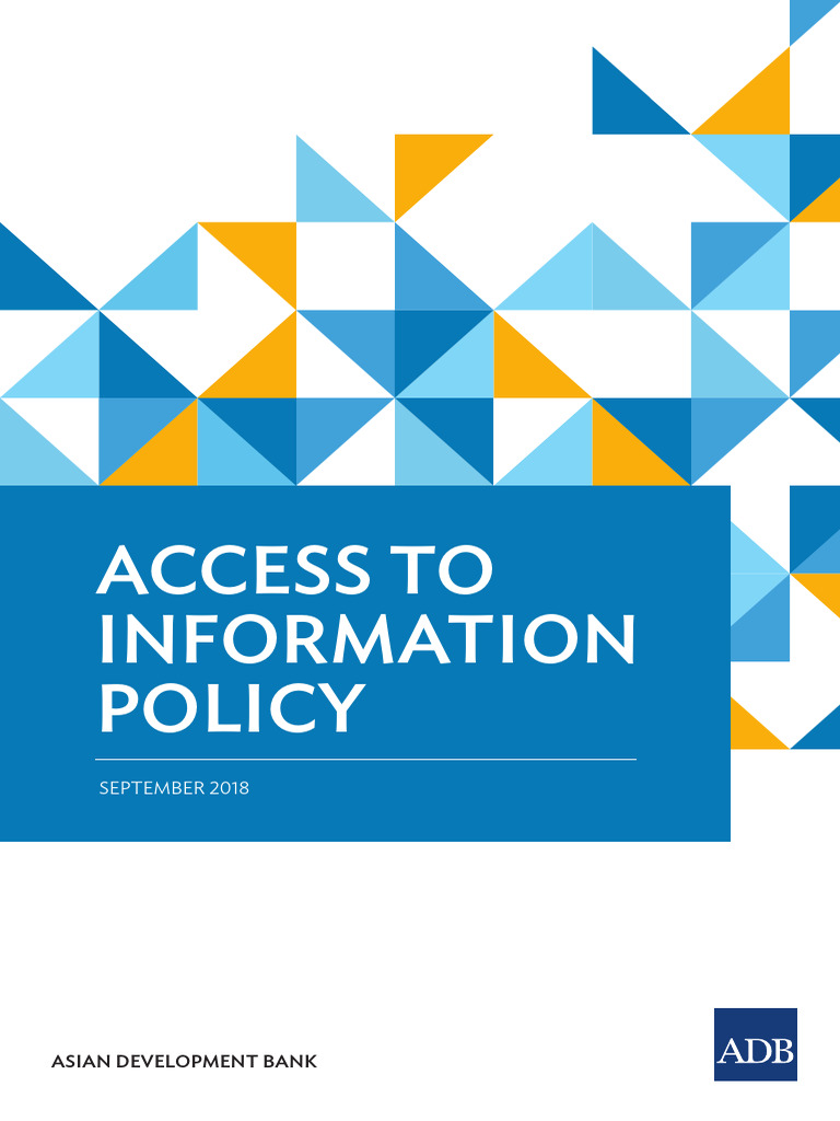 ADB - Access To Information Policy 2018 | PDF | Auditor's Report ...
