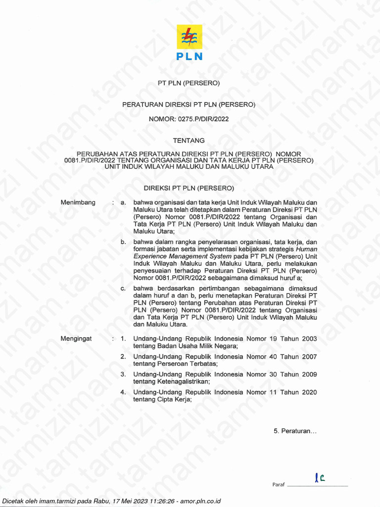 1AMOr - PDIR 0275-2022 UIW Maluku Dan Maluku Utara | PDF