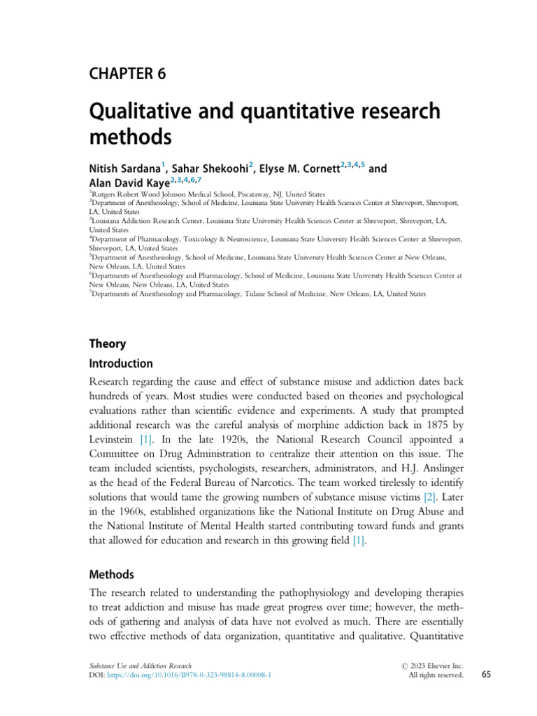 Chapter 6. Qualitative and Quantitative Research Methods | Download ...
